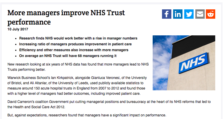 NHS Managers are great! Lets hire loads more of them. - Industrial ...