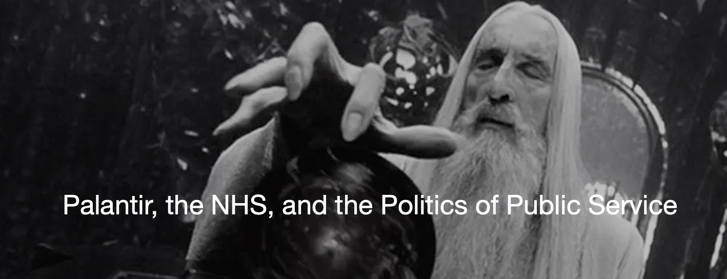 Palantir, the NHS, and the Politics of Public Data - Industrial Estate ...
